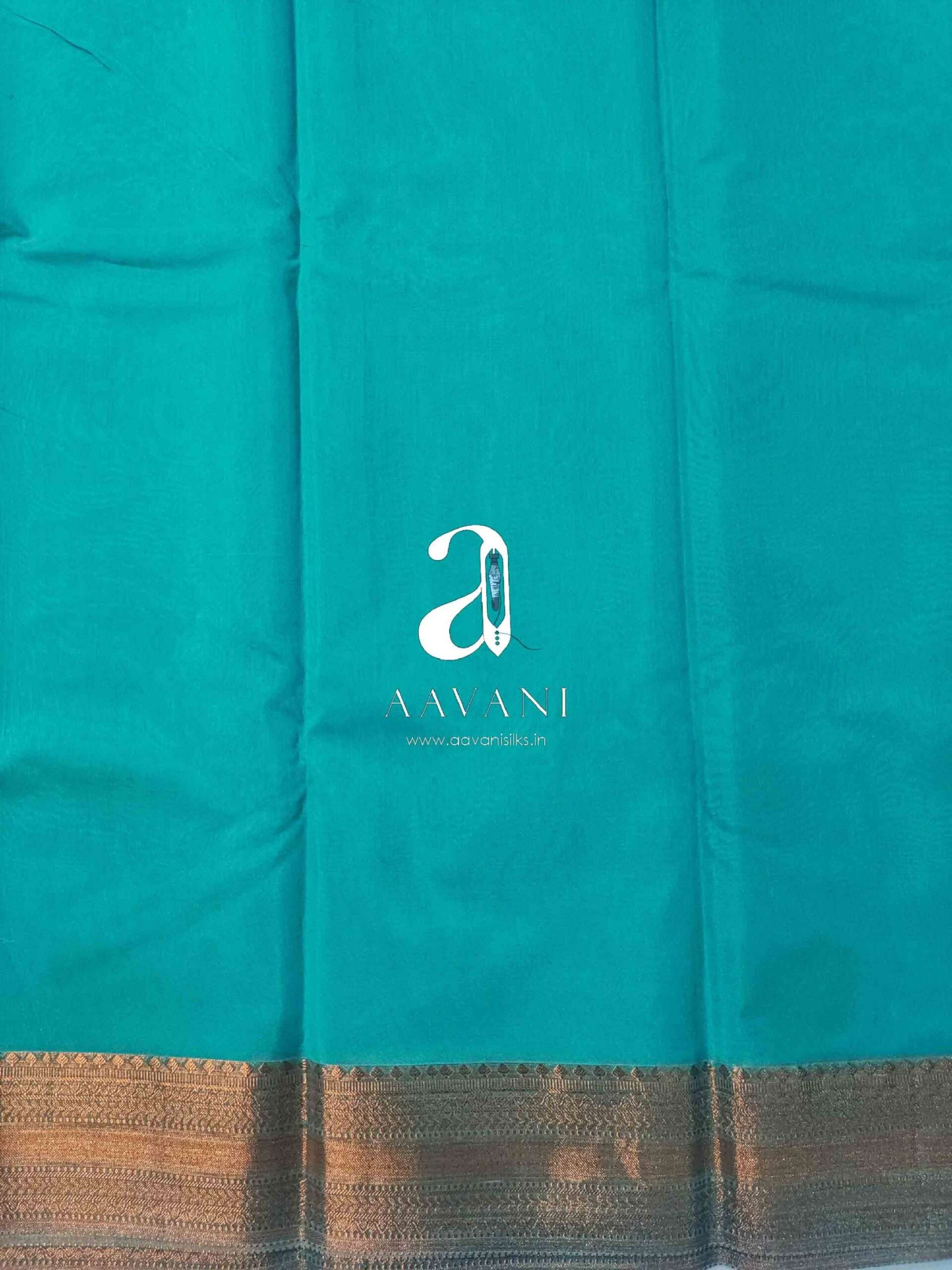Ananda Blu Colour Silk Cotton Saree - Aavani Silks