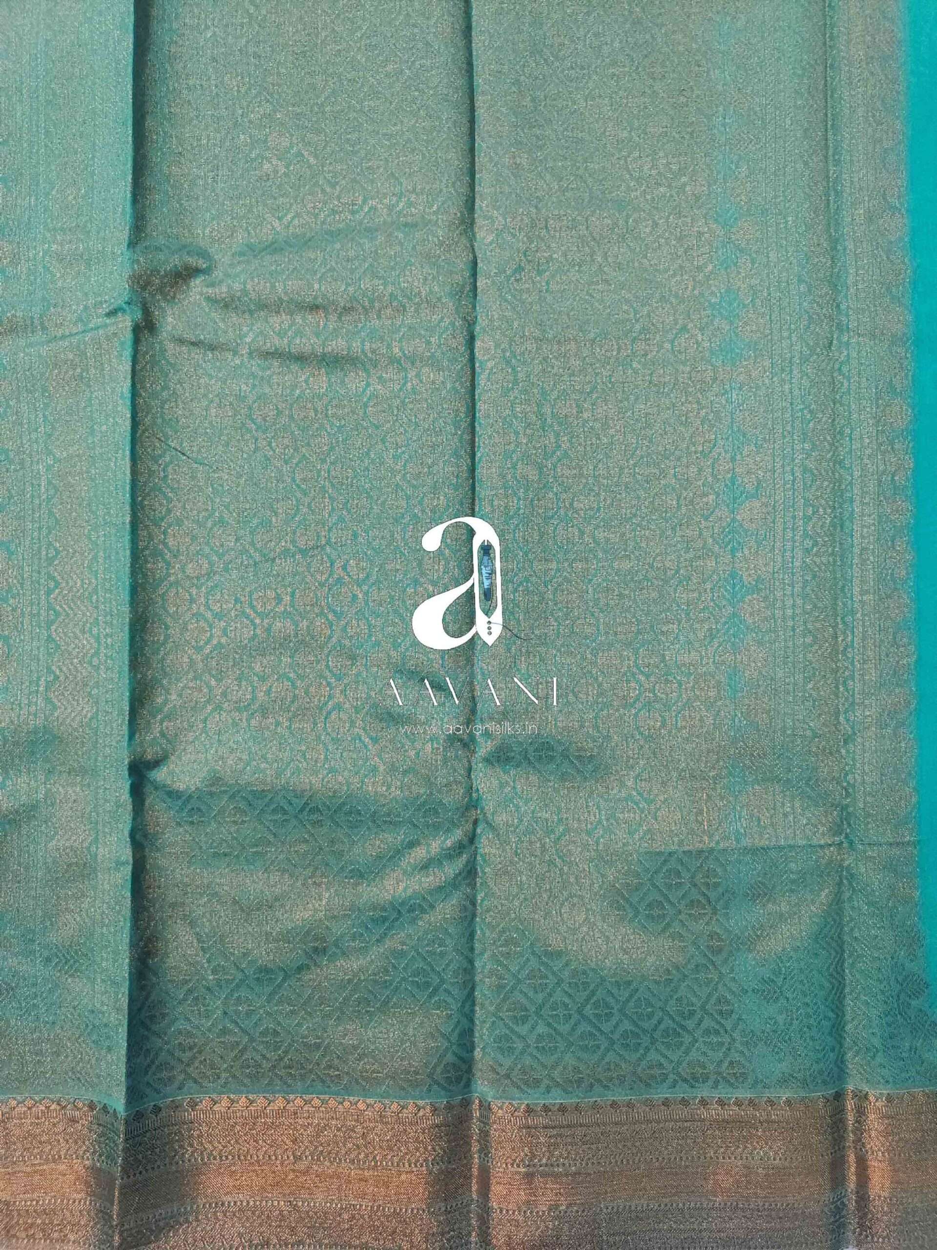 Ananda Blu Colour Silk Cotton Saree - Aavani Silks